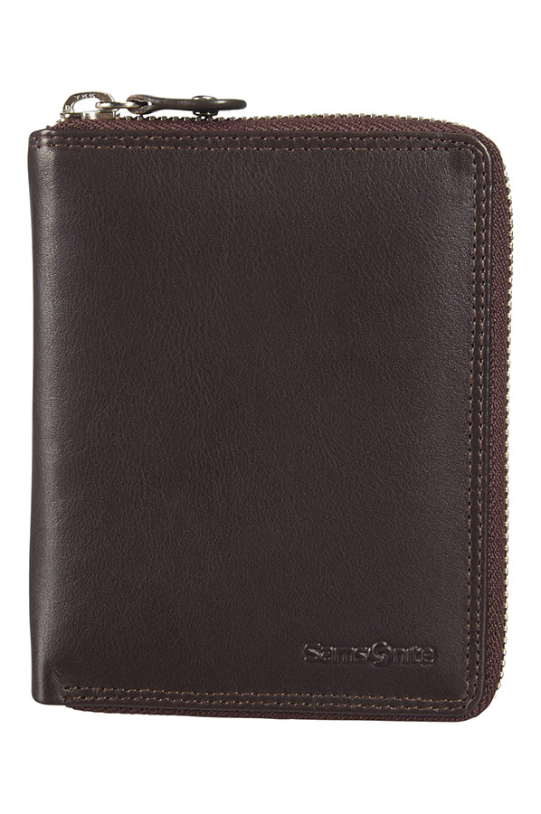 Samsonite Attack SLG Wallet Zip Around M Dark Brown - samsonite.co.uk
